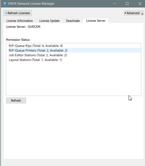 ONYX Network License Manager – Onyx SupportCenter